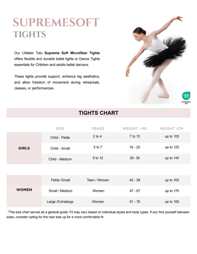 Size Guide - Dancewear and Shoes | Dancewear tops | Dance wear Shorts ...